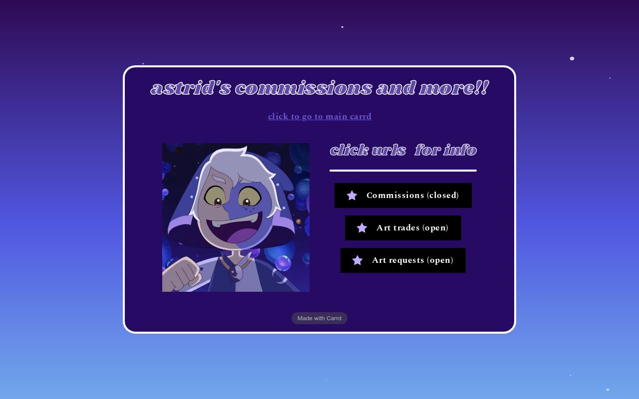 astrid's commissions